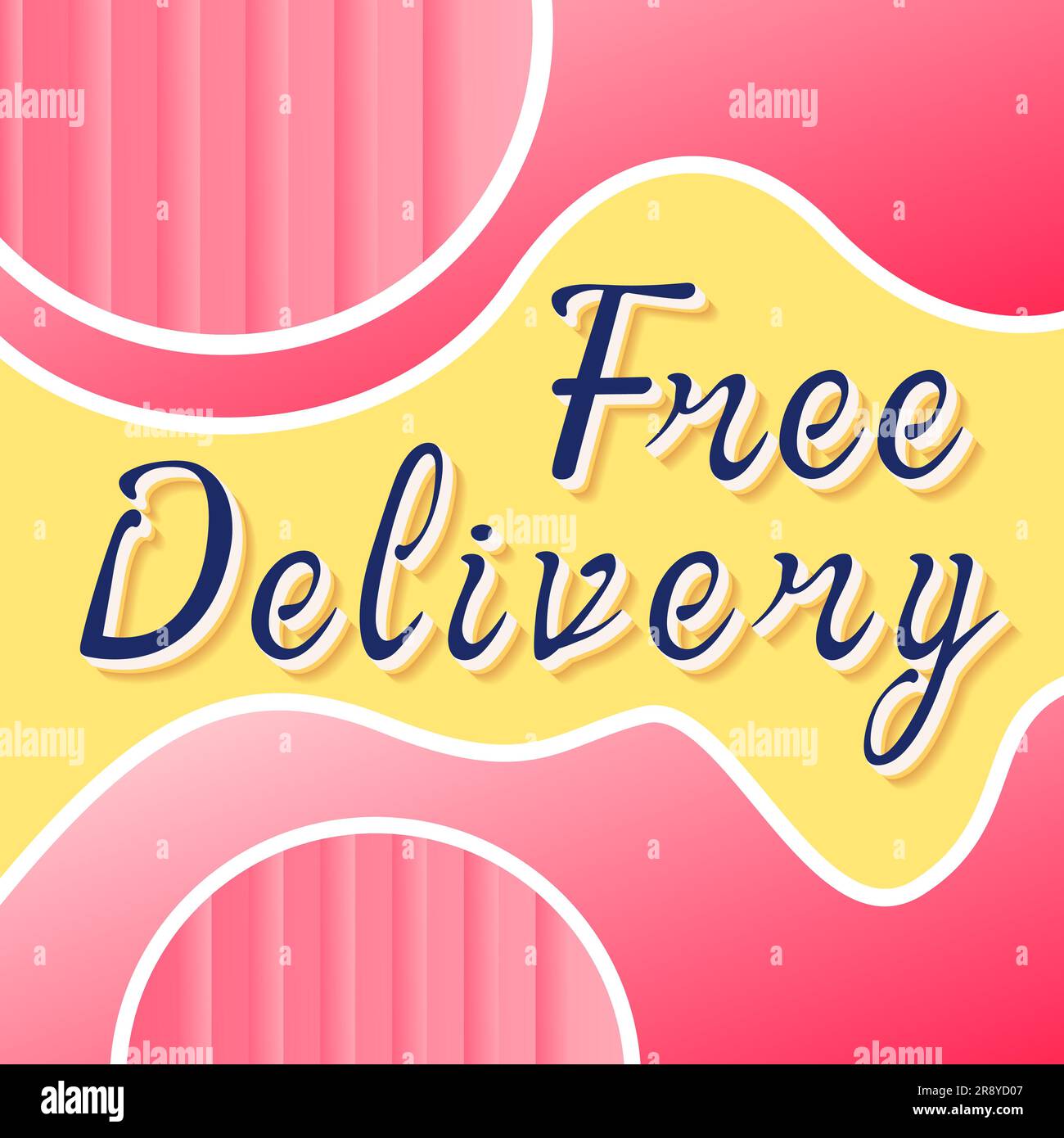 Free delivery promotional banner Stock Vector Image & Art - Alamy