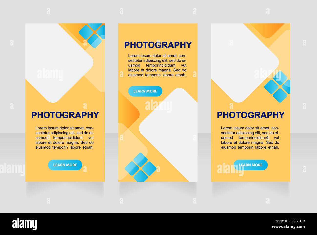 Photography festival promotional web banner design template Stock ...