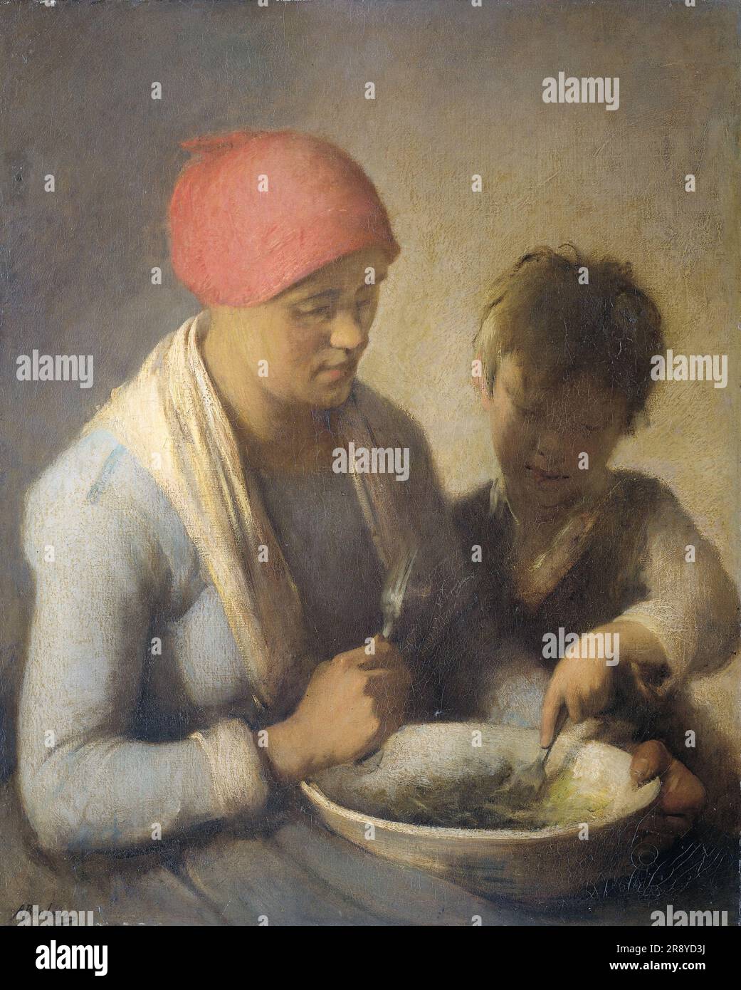The Meal, 1850-1892 Stock Photo - Alamy