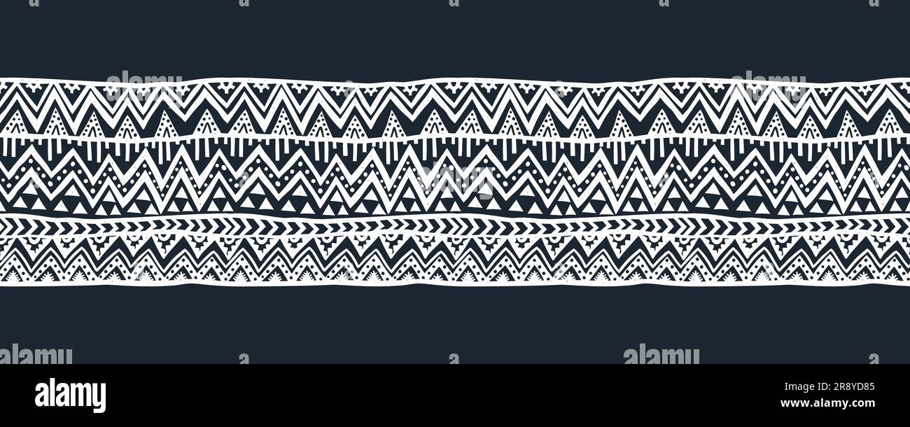 Hand drawn abstract seamless pattern, ethnic background, african style ...