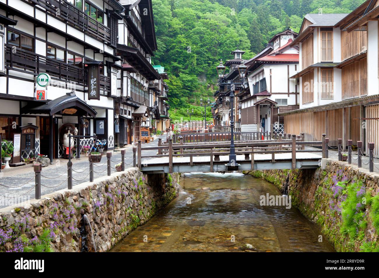 Ginzan Onsen hot spring Stock Photo - Alamy
