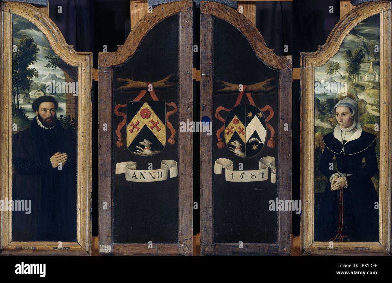 Two Wings of a Triptych with the Portraits of Julien de Brouckere and his Wife Elisabeth Canneel ...