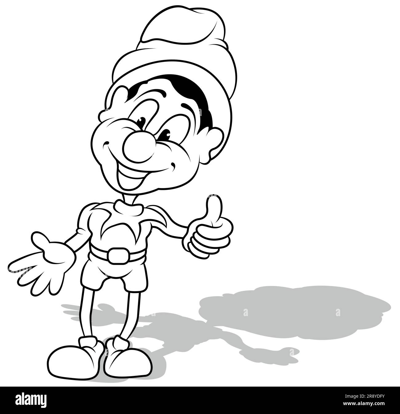 Drawing of a Smiling Clown in a Costume Stock Vector Image & Art - Alamy
