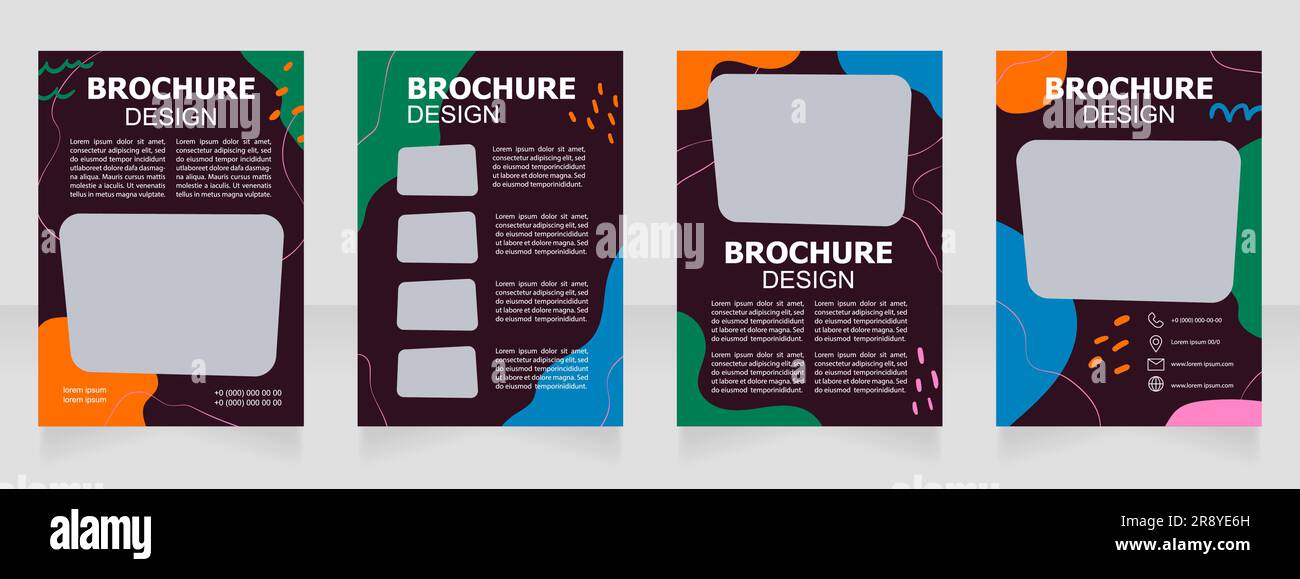 Interactive arts exhibition blank brochure design Stock Vector Image ...