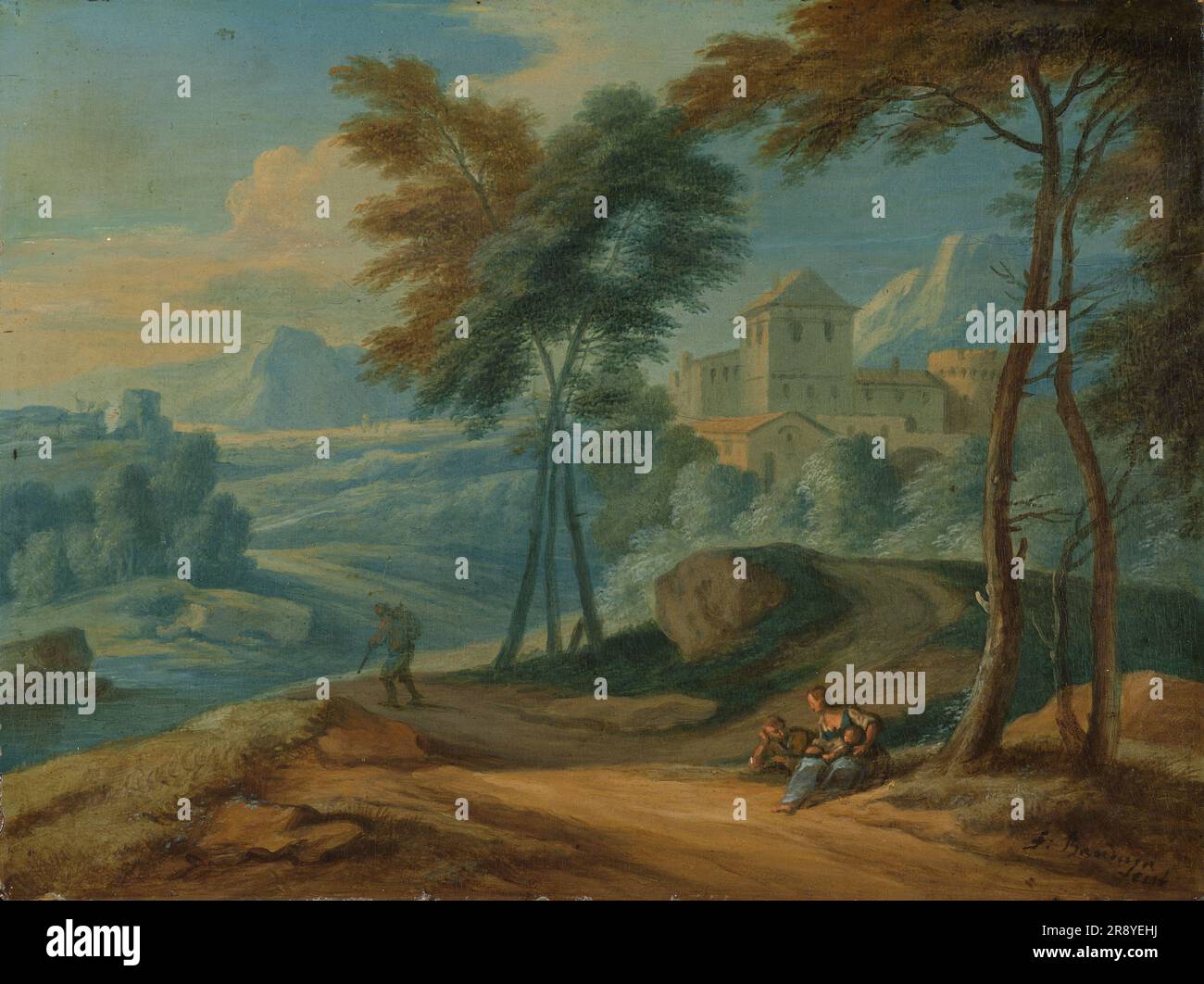 Italianate landscape with figures hi-res stock photography and images ...