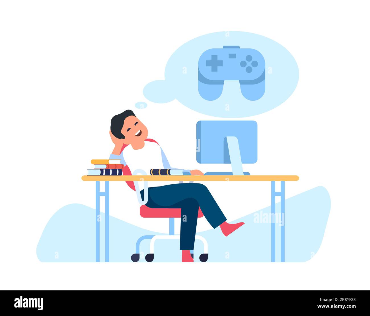 Procrastinate student Stock Vector Images - Alamy