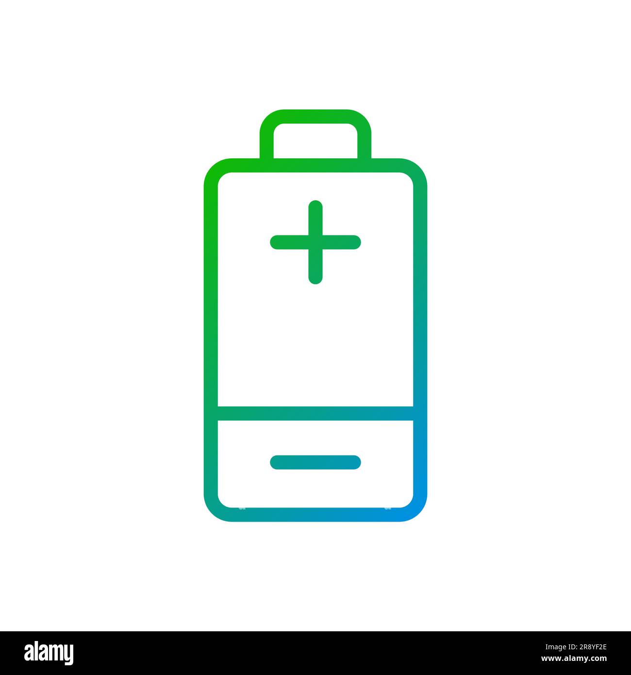 Battery pixel perfect gradient linear vector icon Stock Vector Image ...