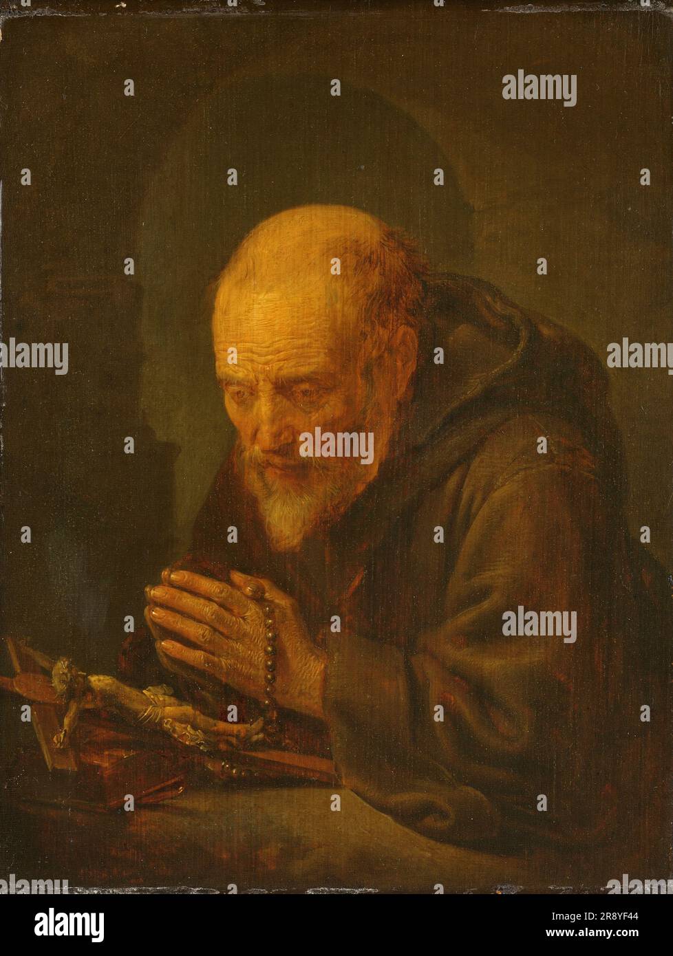 Hermit praying old man hi-res stock photography and images - Alamy