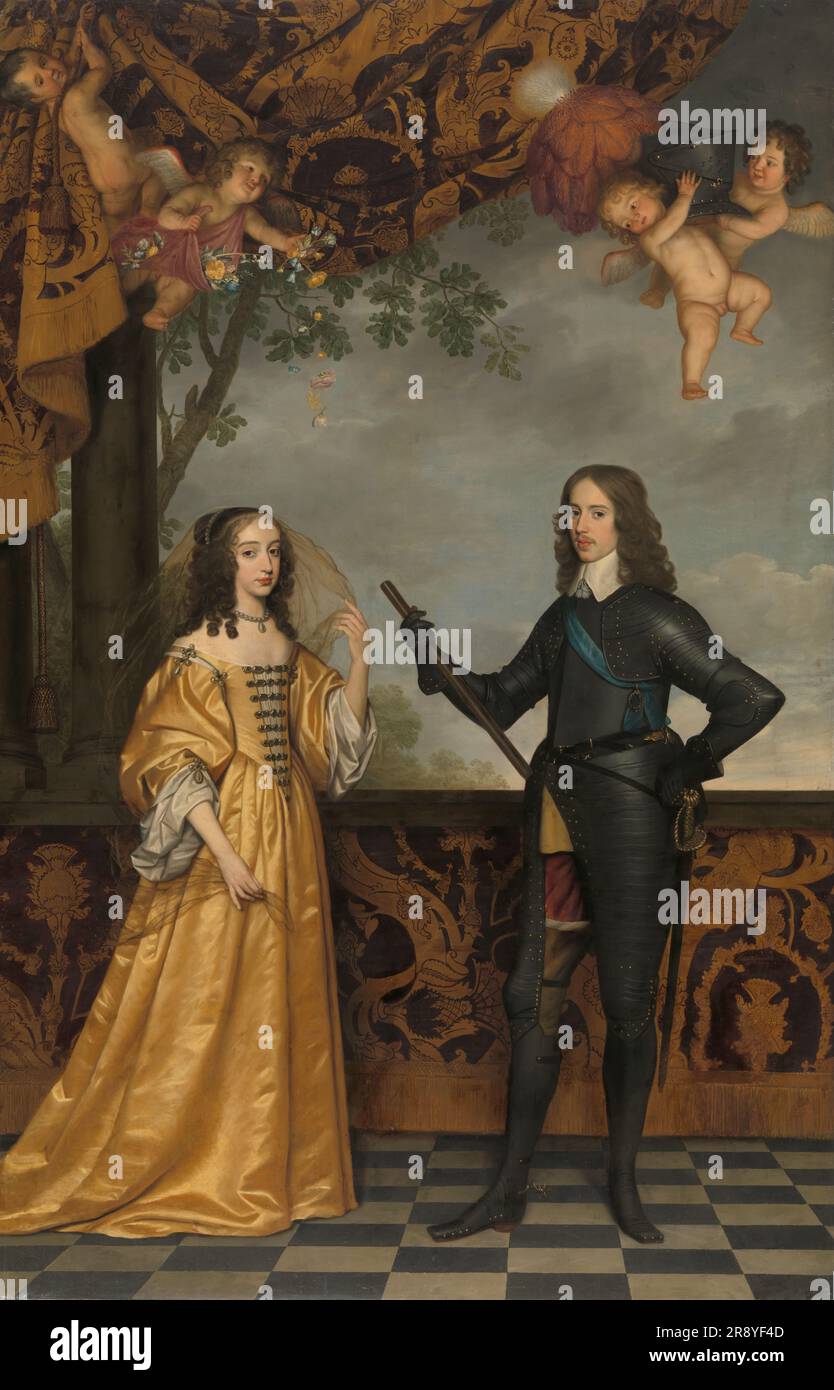 Portrait of Willem II (1626-1650), Prince of Orange, and his Wife Mary ...