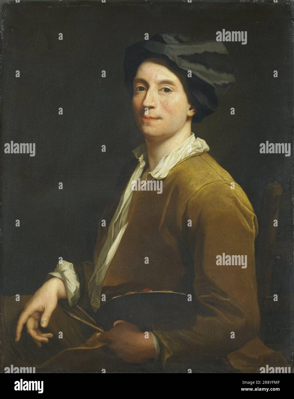 Portrait of a Painter, probably a Self Portrait, 1690-1729 Stock Photo ...