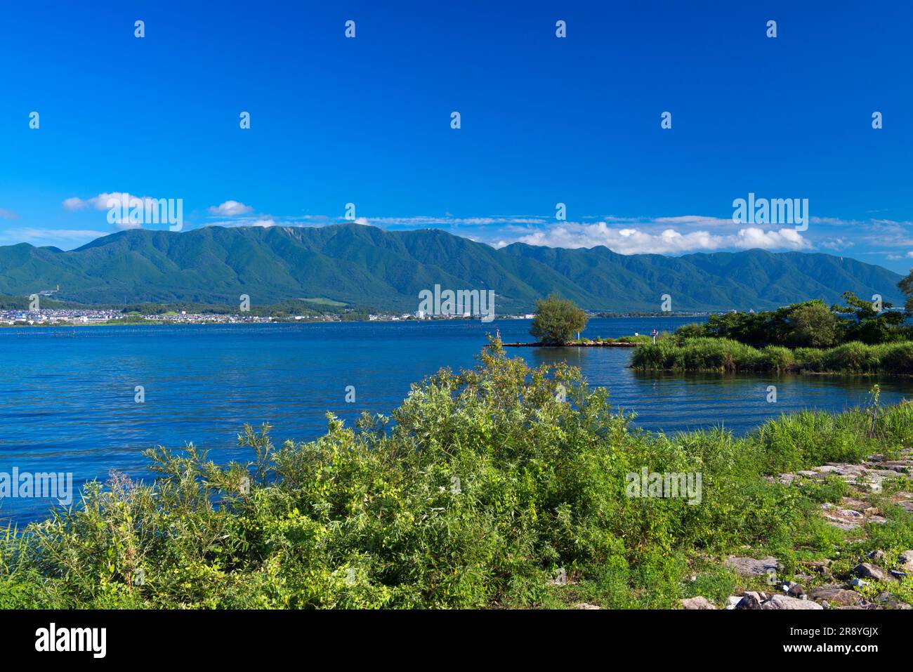 Lake Biwa and the Hira Mountains Stock Photo - Alamy