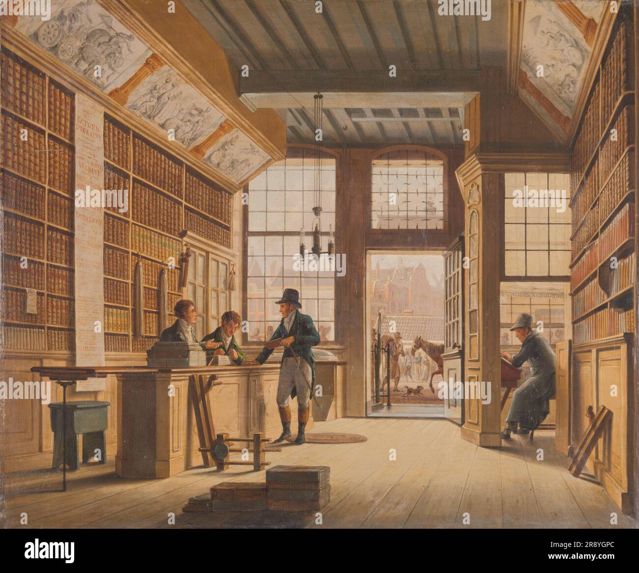 The Shop of the Bookdealer Pieter Meijer Warnars on the Vijgendam in ...