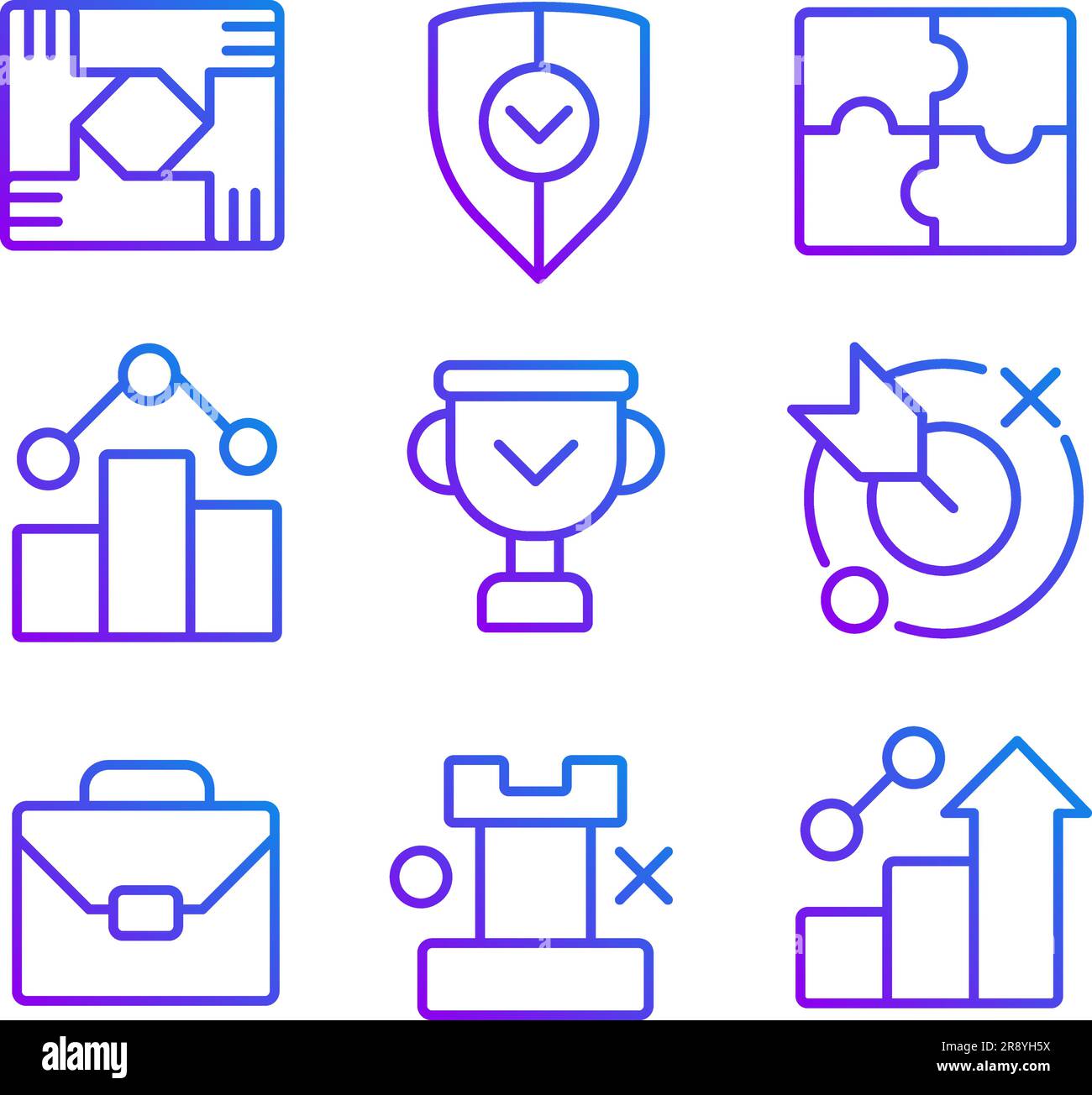 Business development and cooperation pixel perfect gradient linear ...