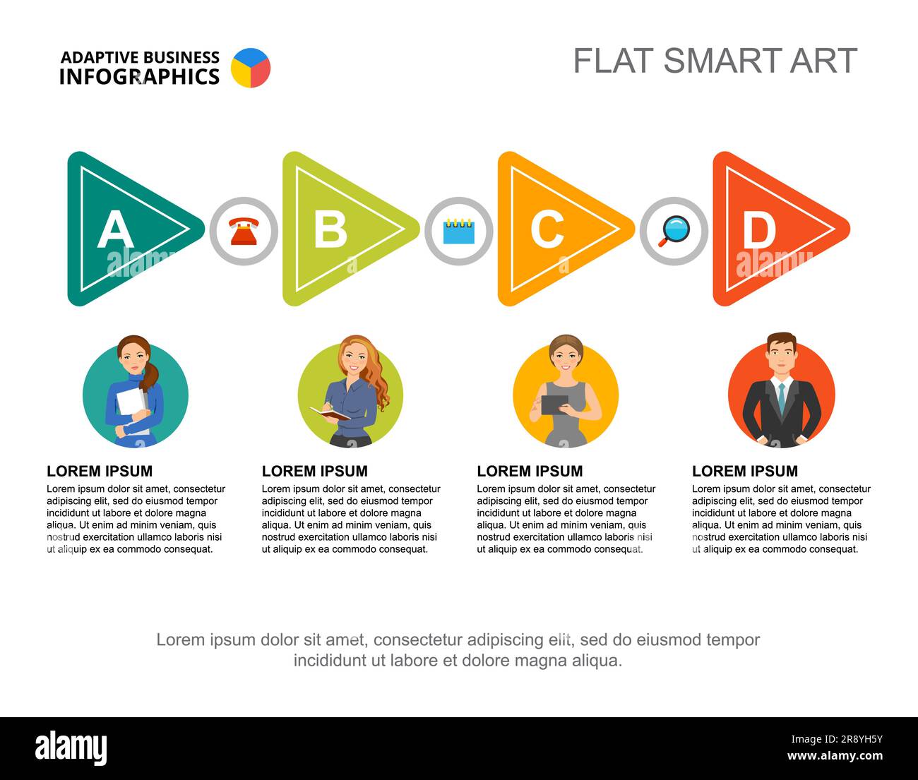 Four arrows chart template for presentation Stock Vector Image & Art ...