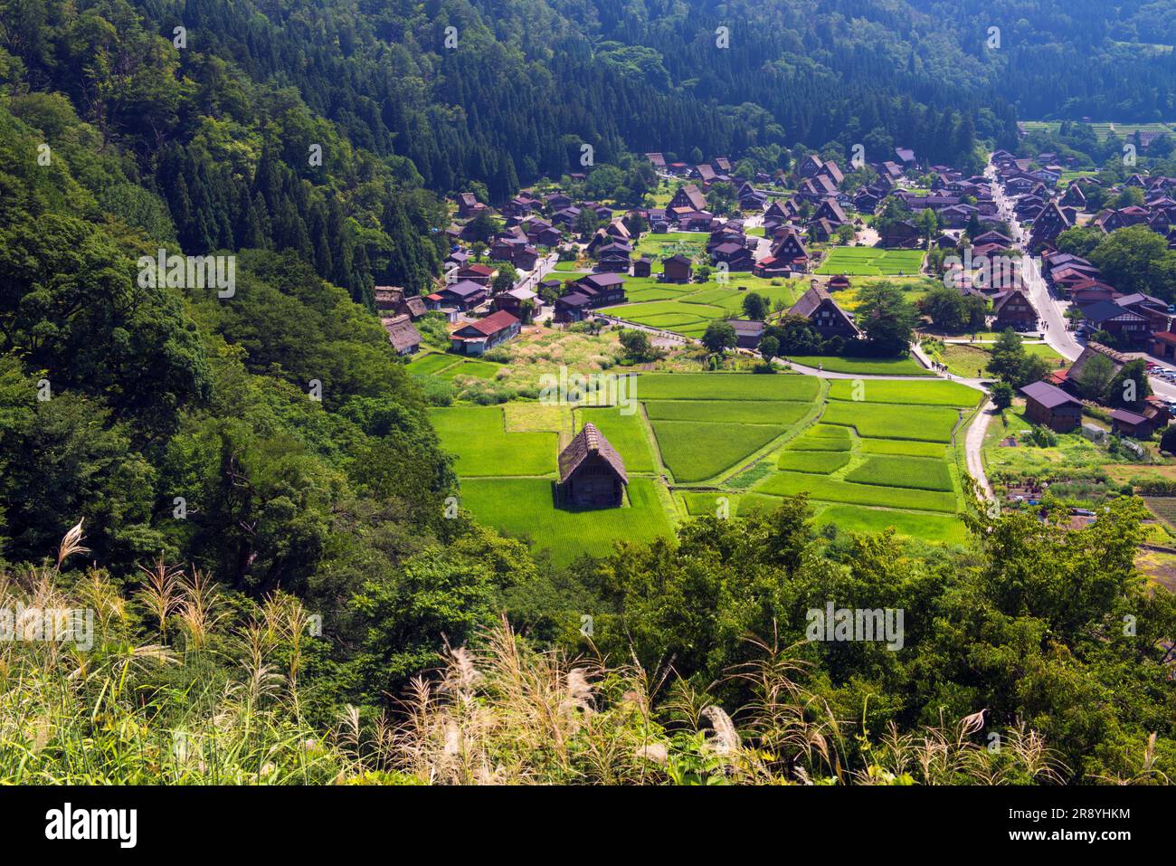 Village of the houses with steep rafter roof gassho village hi-res ...