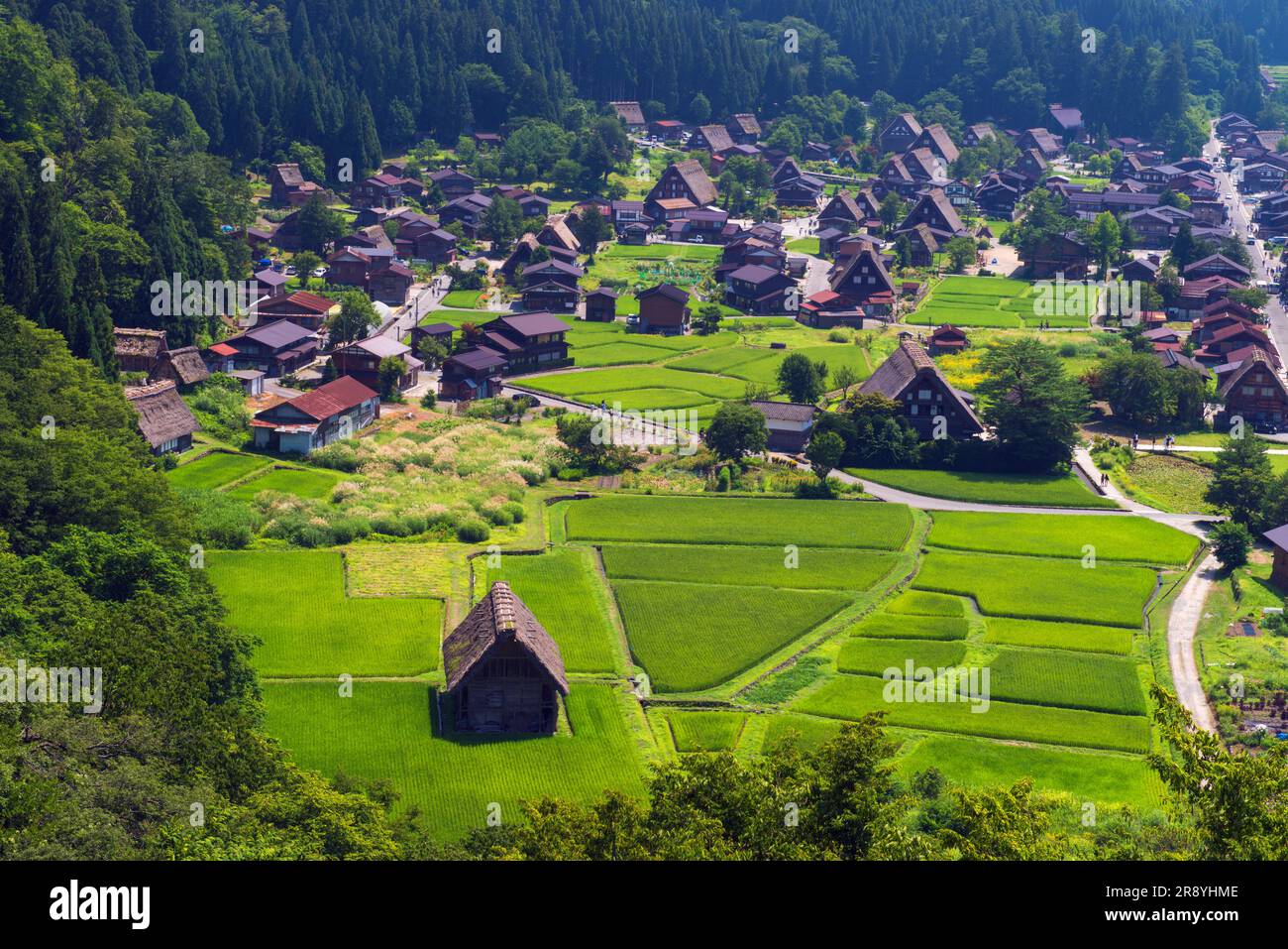 Village of the houses with steep rafter roof gassho village hi-res ...