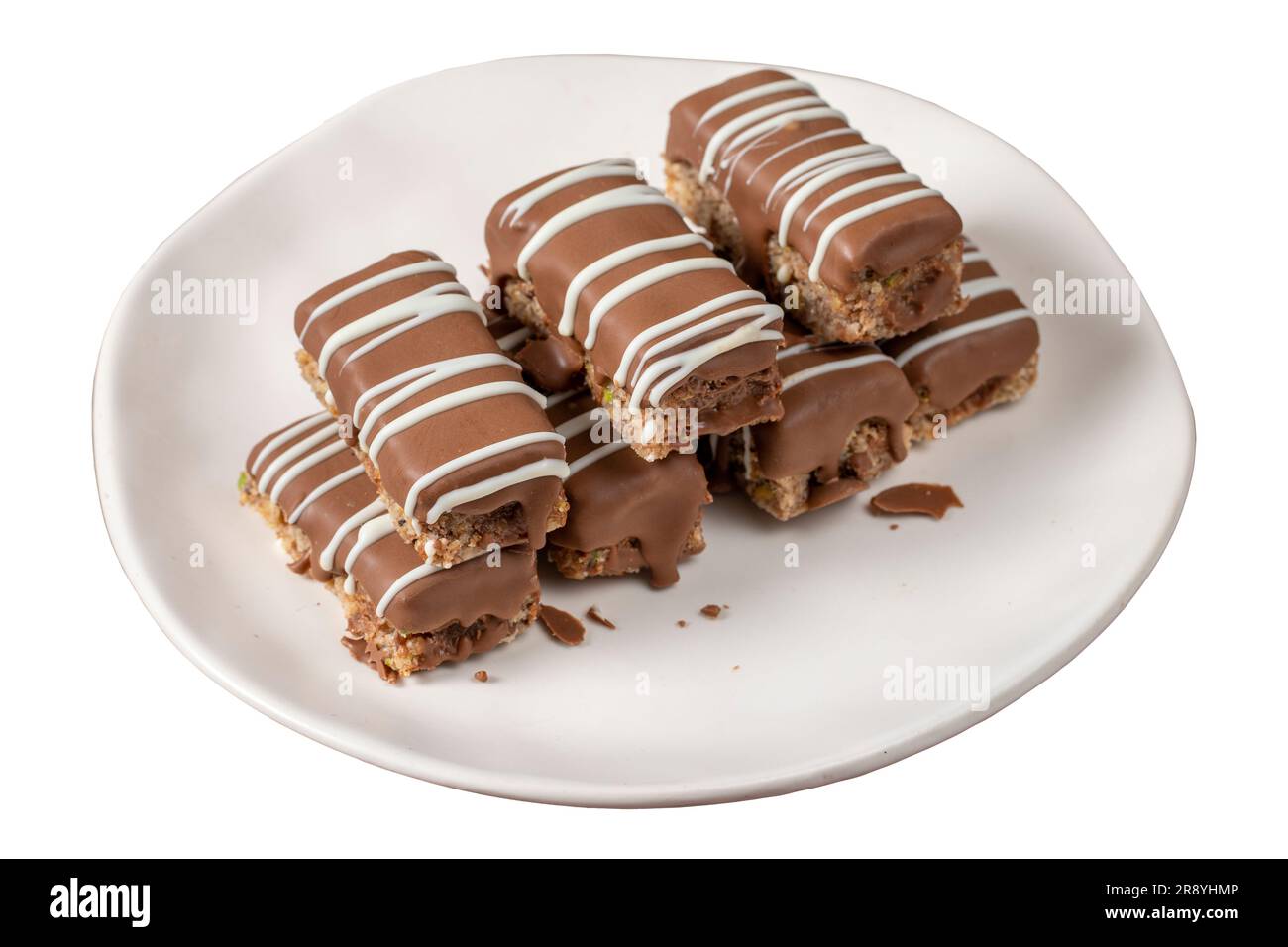 Chocolate covered cookies. Bakery products. Chocolate cookies isolated ...