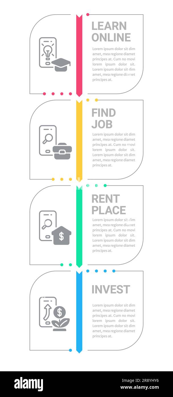 Wealth and investment apps infographic chart design template Stock ...