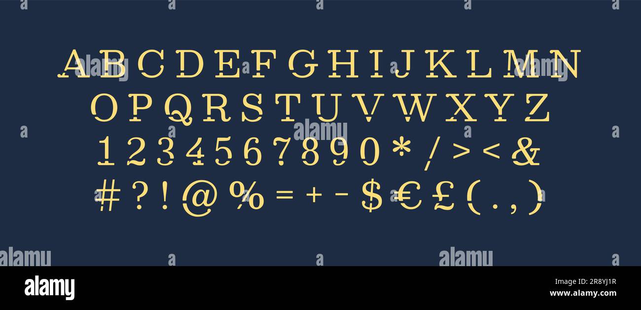 Black classic alphabet set for dark theme Stock Vector Image & Art - Alamy