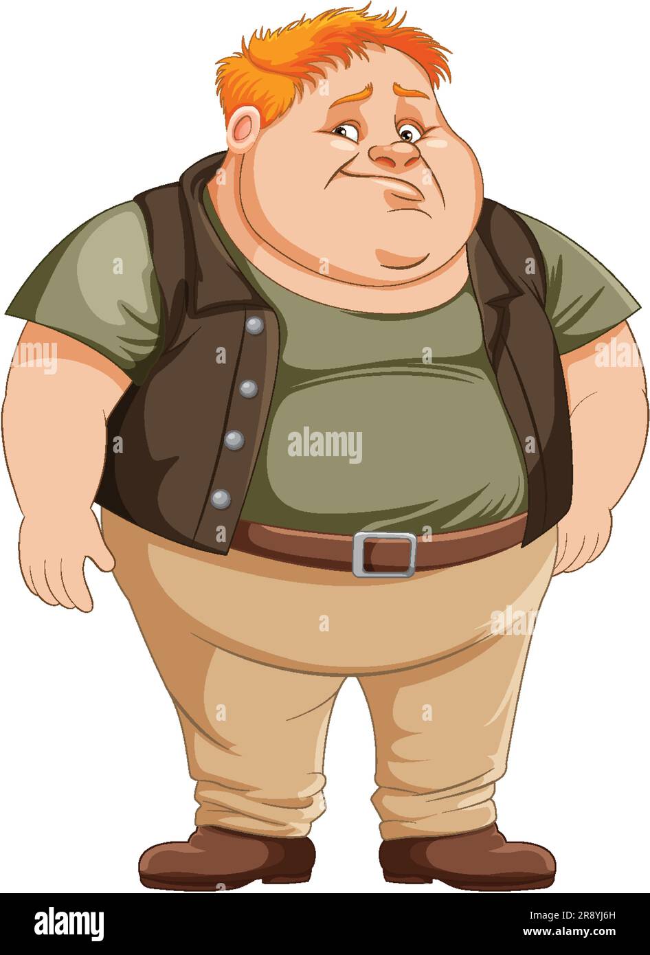 Fat male cartoon character illustration Stock Vector Image & Art - Alamy