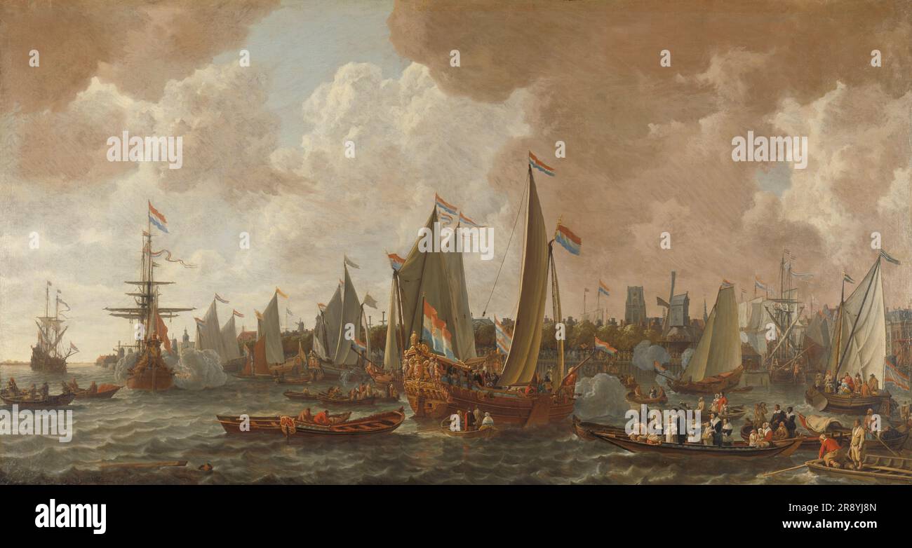 The arrival of king charles ii of england in rotterdam hi-res stock ...