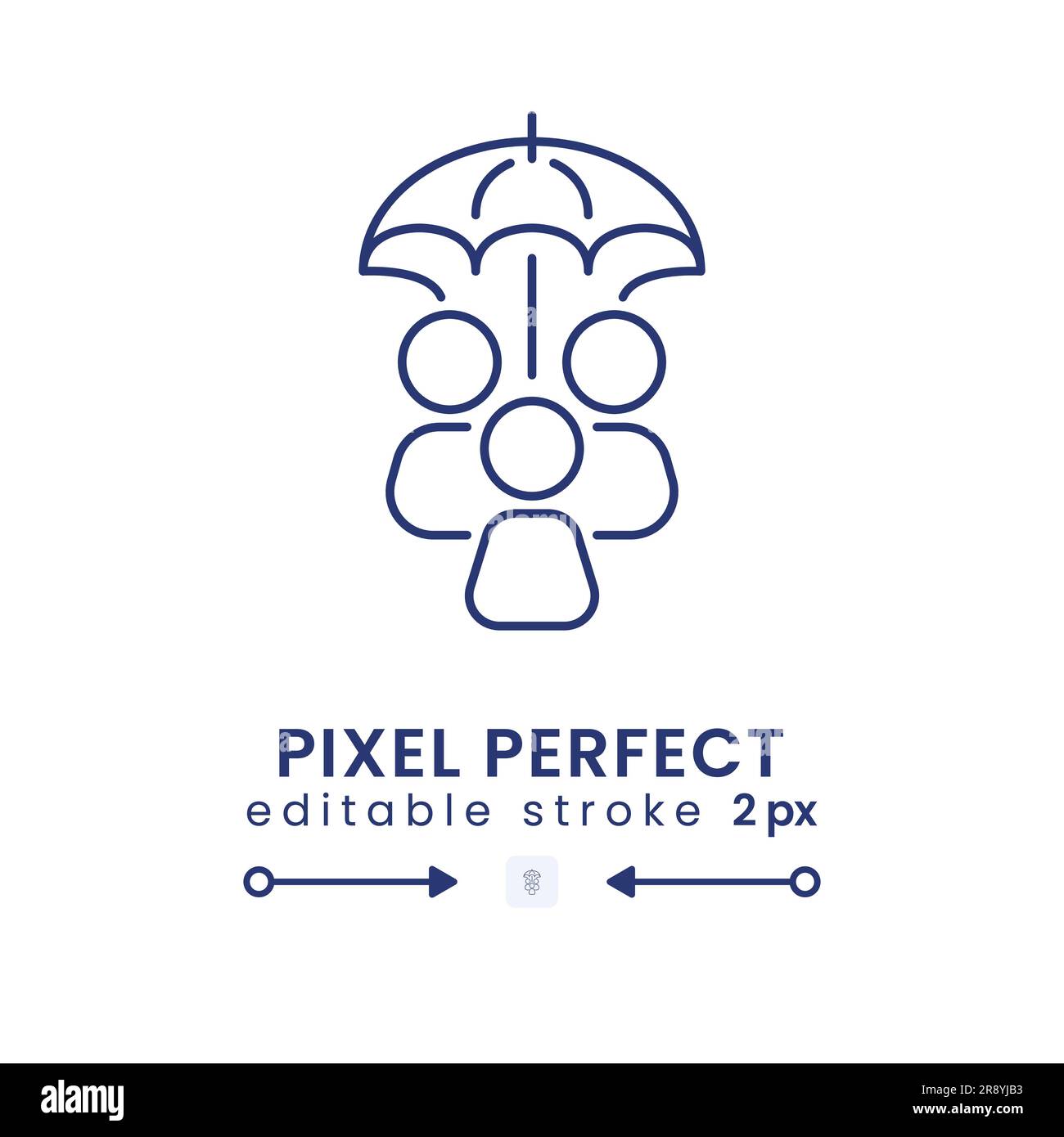 Umbrella pixel perfect linear Stock Vector Images - Alamy
