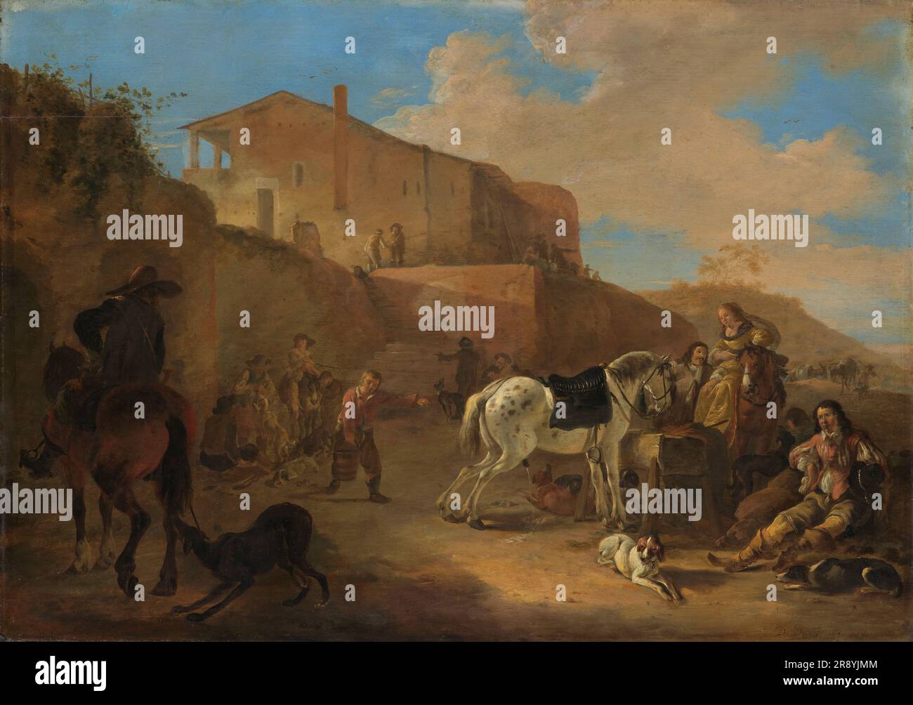 The hunting party, 1649. Our eyes are drawn to the sunlight on the ...