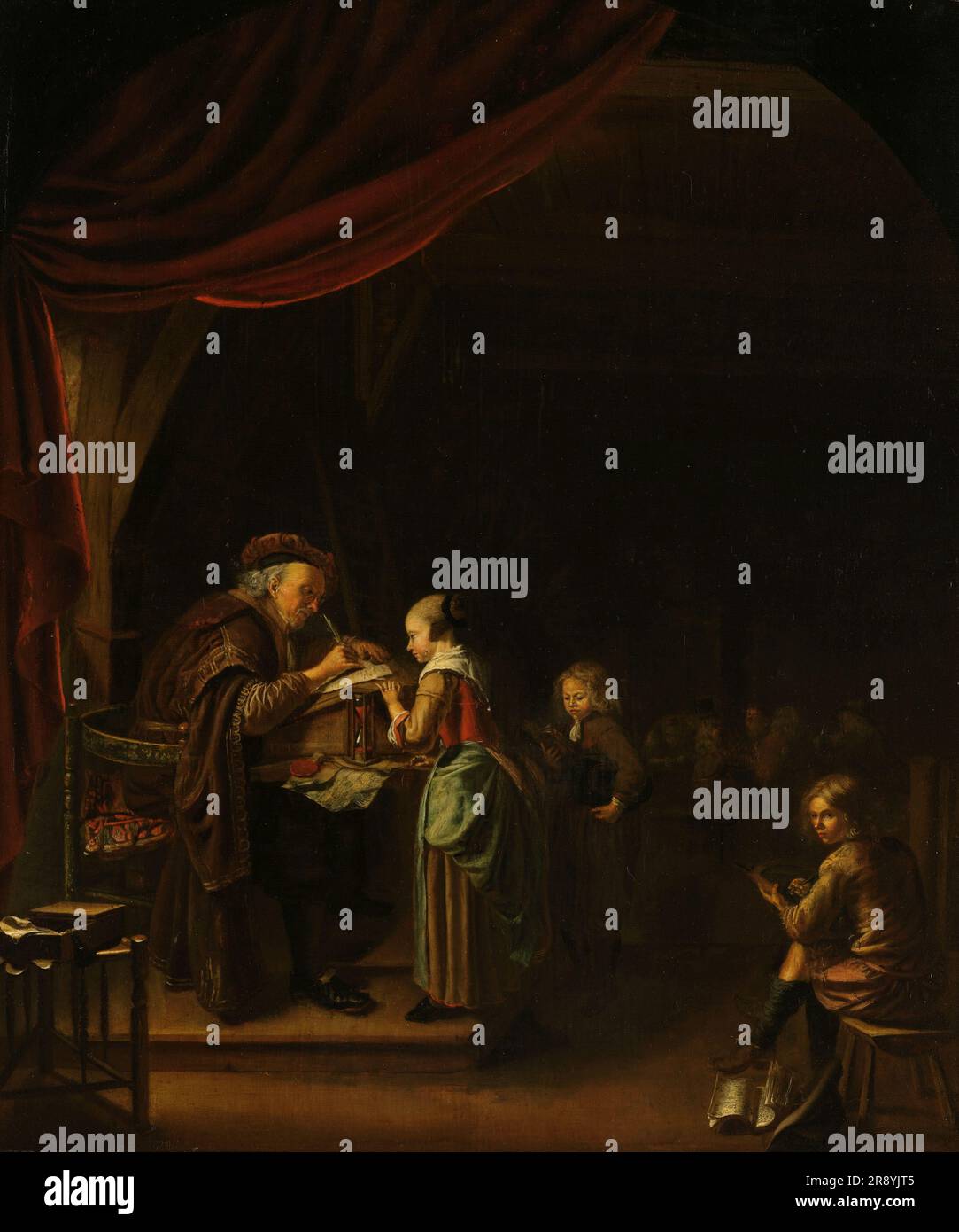The Schoolmaster, 1650-1750. Copy after Jan Adriaensz. van Staveren ...