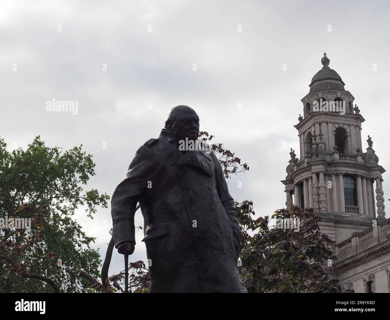 LONDON, UK - JUNE 06, 2023: Statue of Winston Churchill in Parliament ...