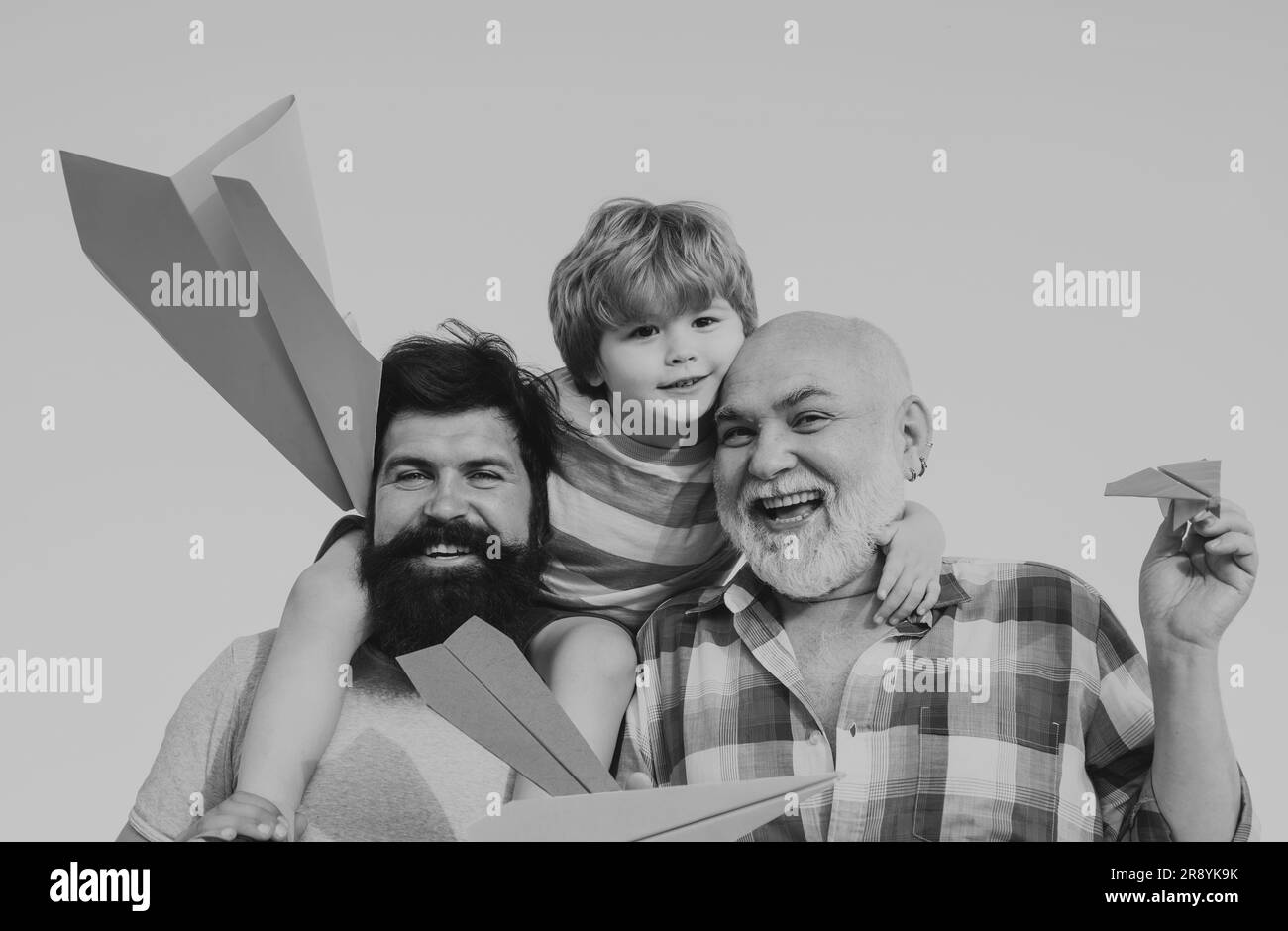 Generation. Father and son with grandfather - happy loving family Stock ...