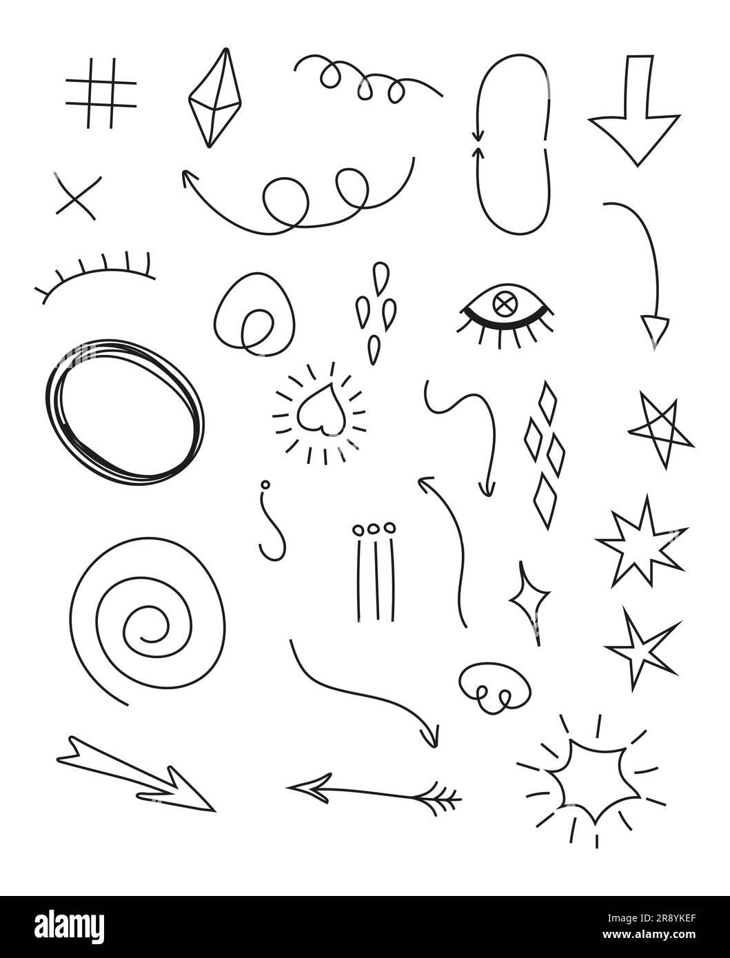 Doodle infographics elements vector for social media. Specech bubbles ...