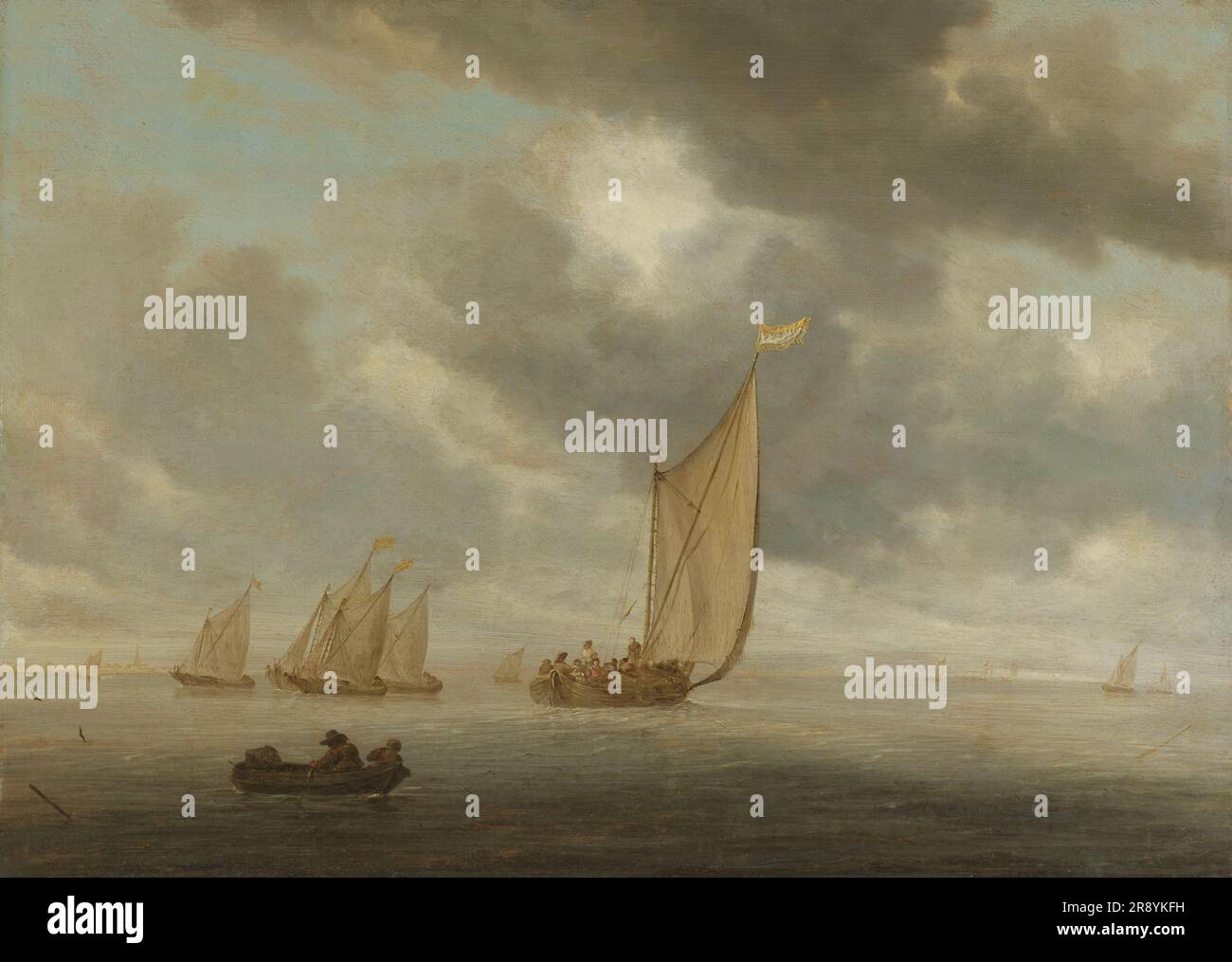 Sailing vessels on a inland body of water, 1630-1670 Stock Photo - Alamy