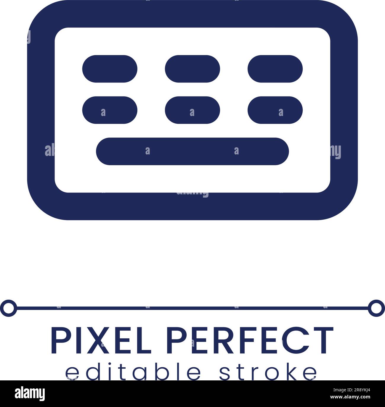 Keyboard pixel perfect linear ui icon Stock Vector Image & Art - Alamy