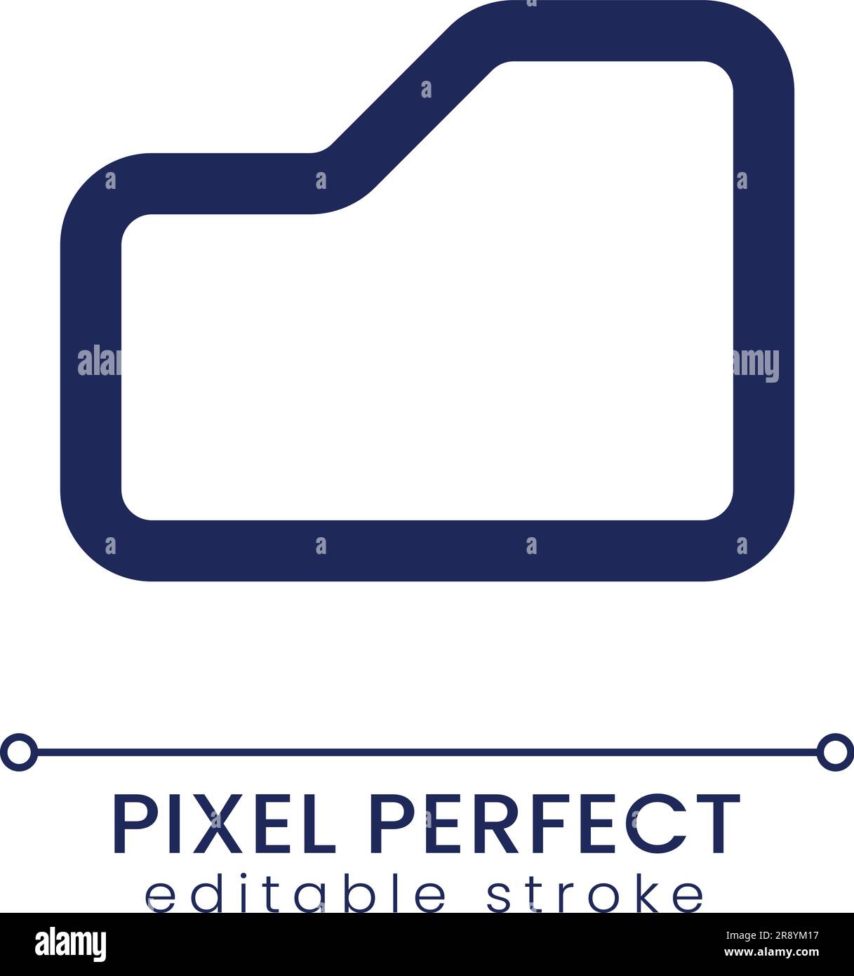 Folder pixel perfect linear ui icon Stock Vector Image & Art - Alamy