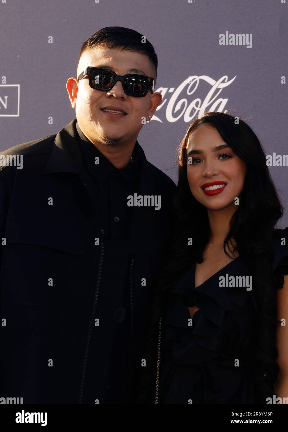 Los Angeles, Ca. 22nd June, 2023. Julio Urias, Daisy Perez at the LA Dodgers Foundation's 2023 ...