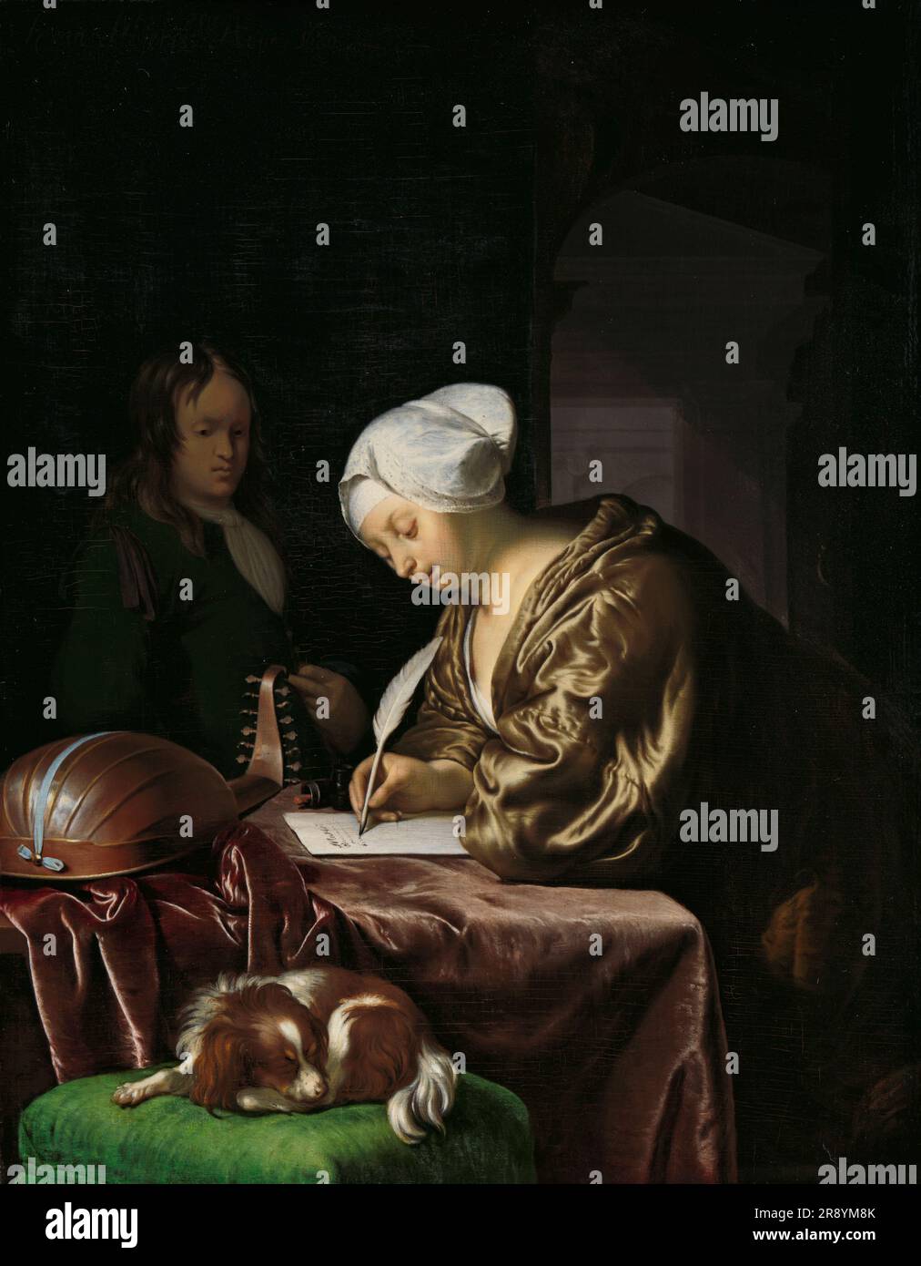 The Letter Writer, 1680 Stock Photo - Alamy