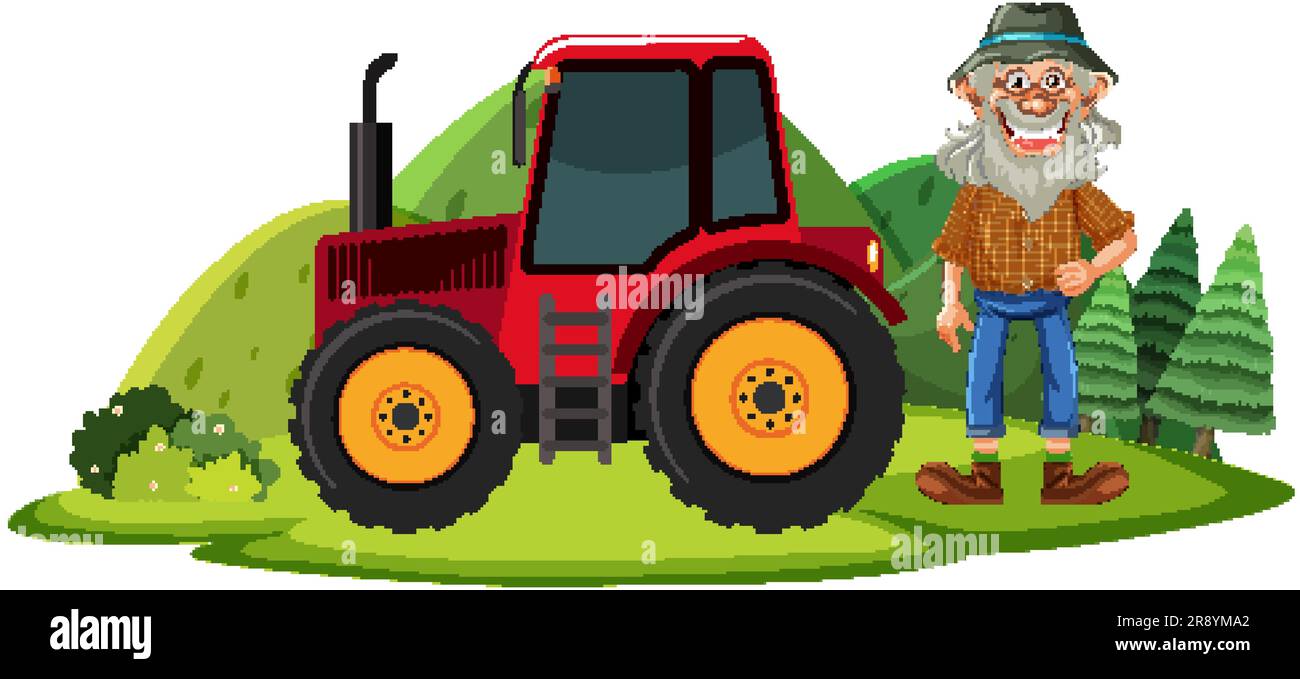 Old farmer life Stock Vector Images - Alamy