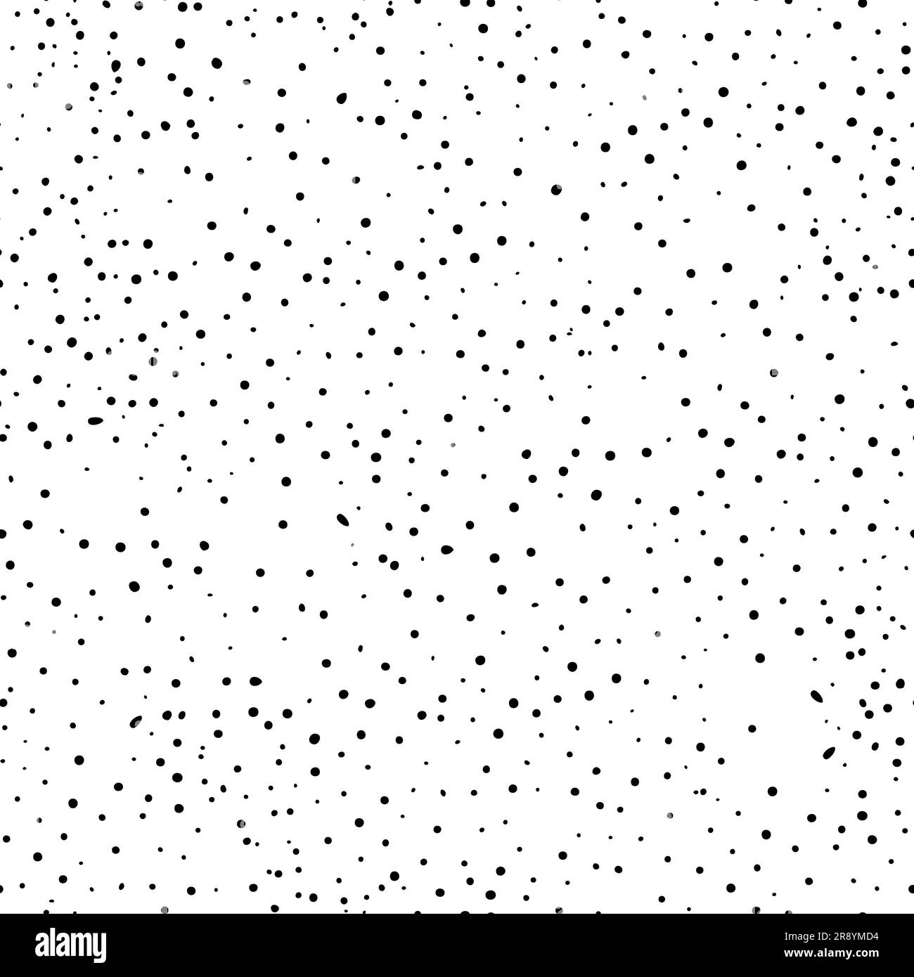 Seamless abstract polka dot pattern. Black hand drawn drip points on ...