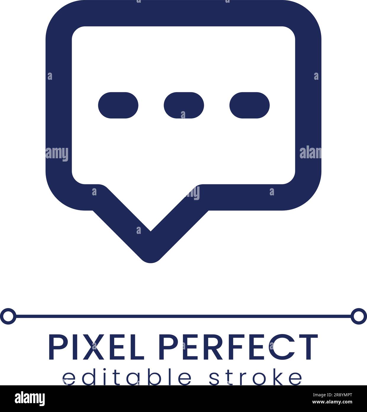 Typing message pixel perfect linear ui icon Stock Vector Image & Art - Alamy