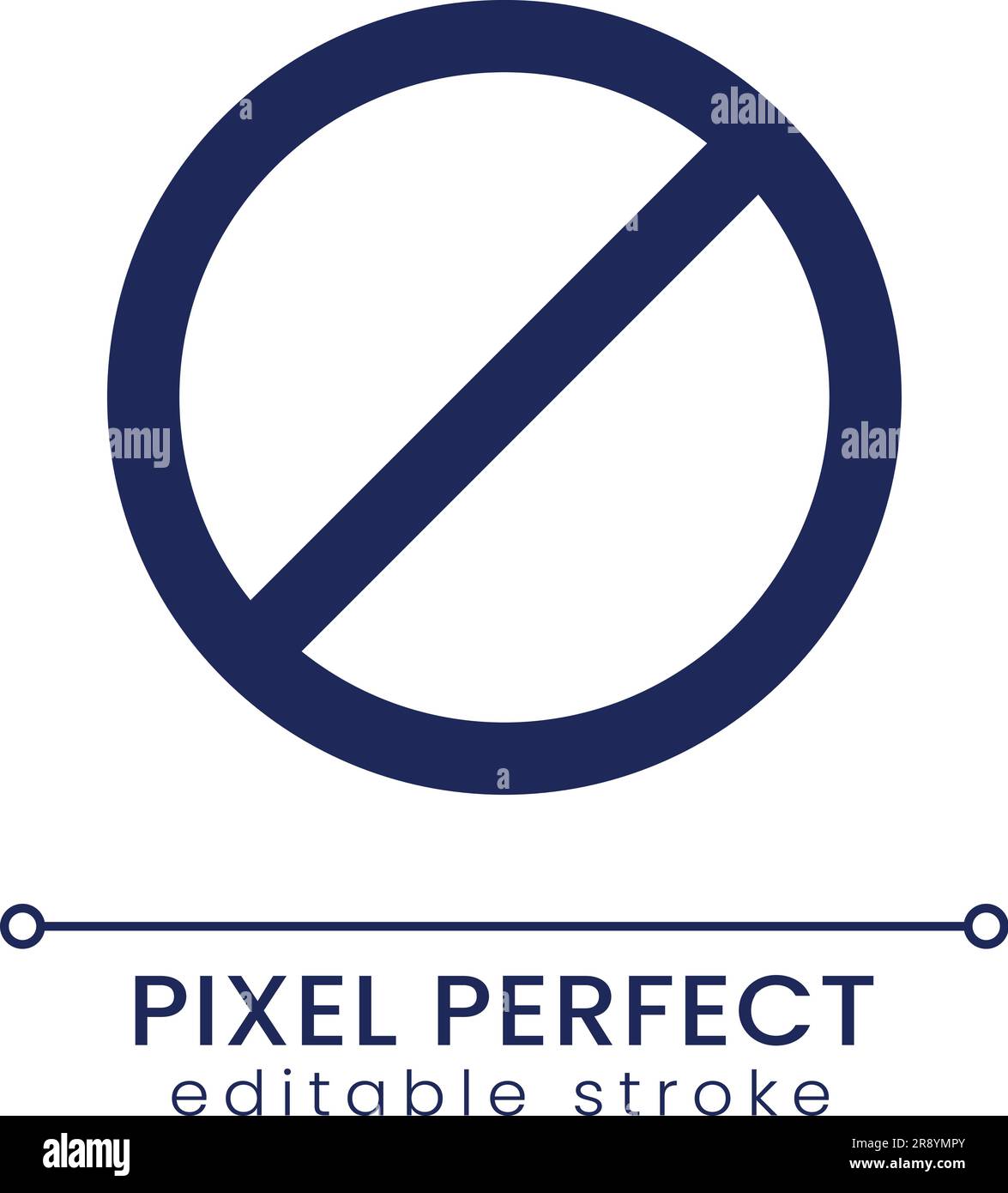 Stop sign pixel perfect linear ui icon Stock Vector Image & Art - Alamy