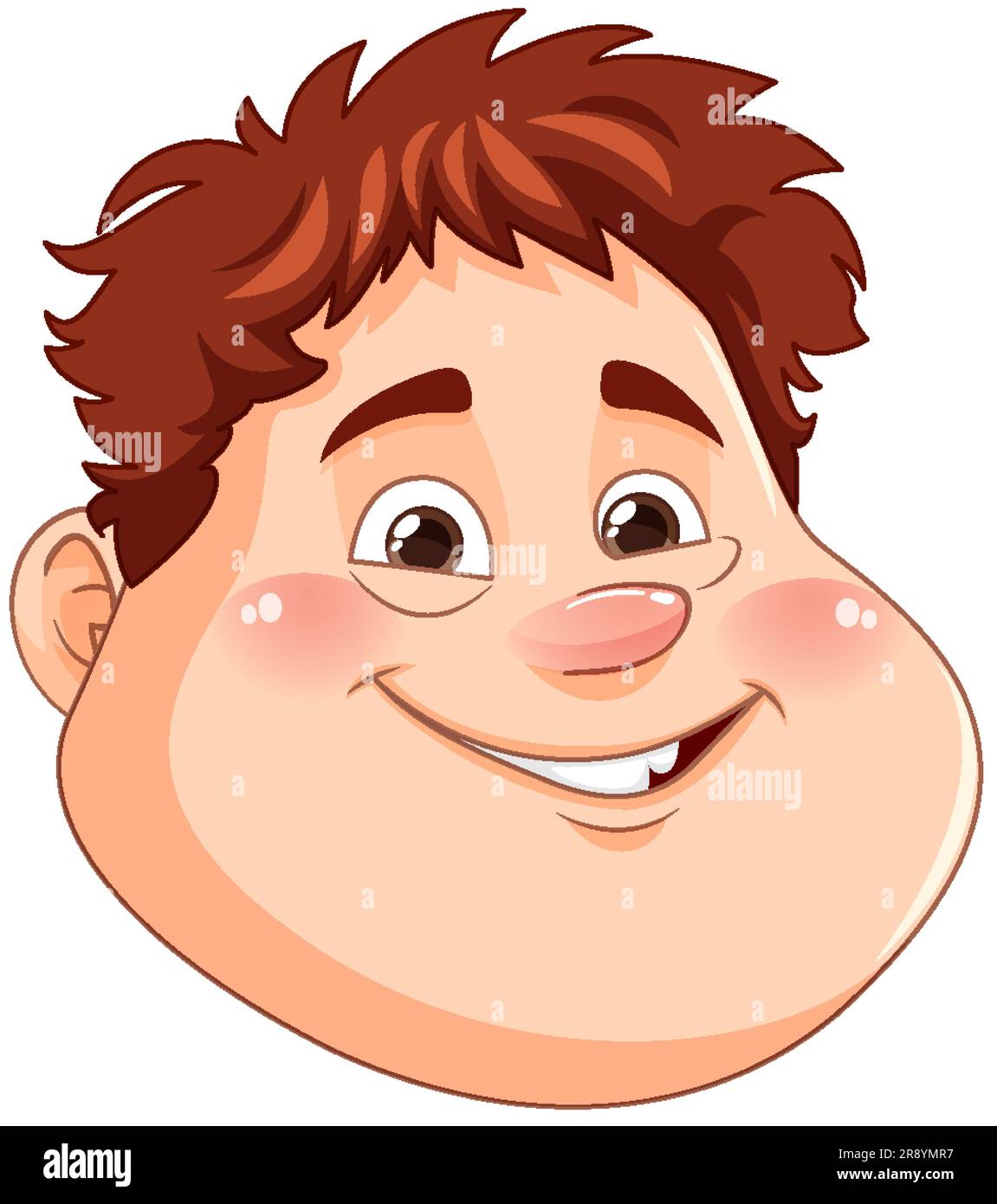 Happy chubby boy face illustration Stock Vector Image & Art - Alamy