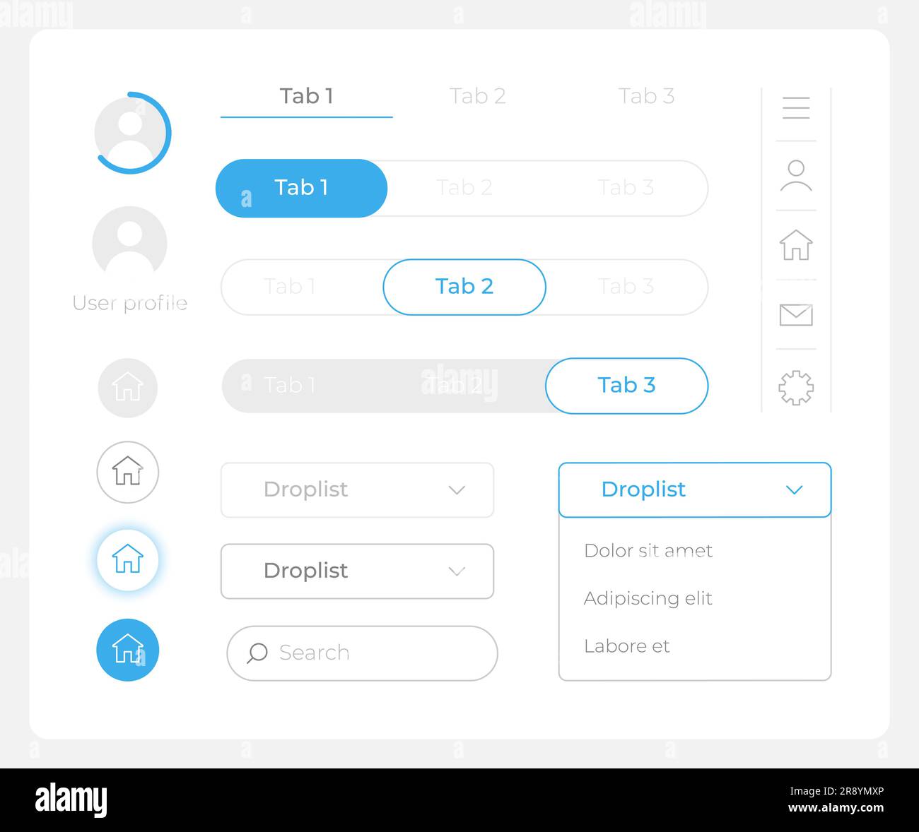 User account tab hi-res stock photography and images - Alamy