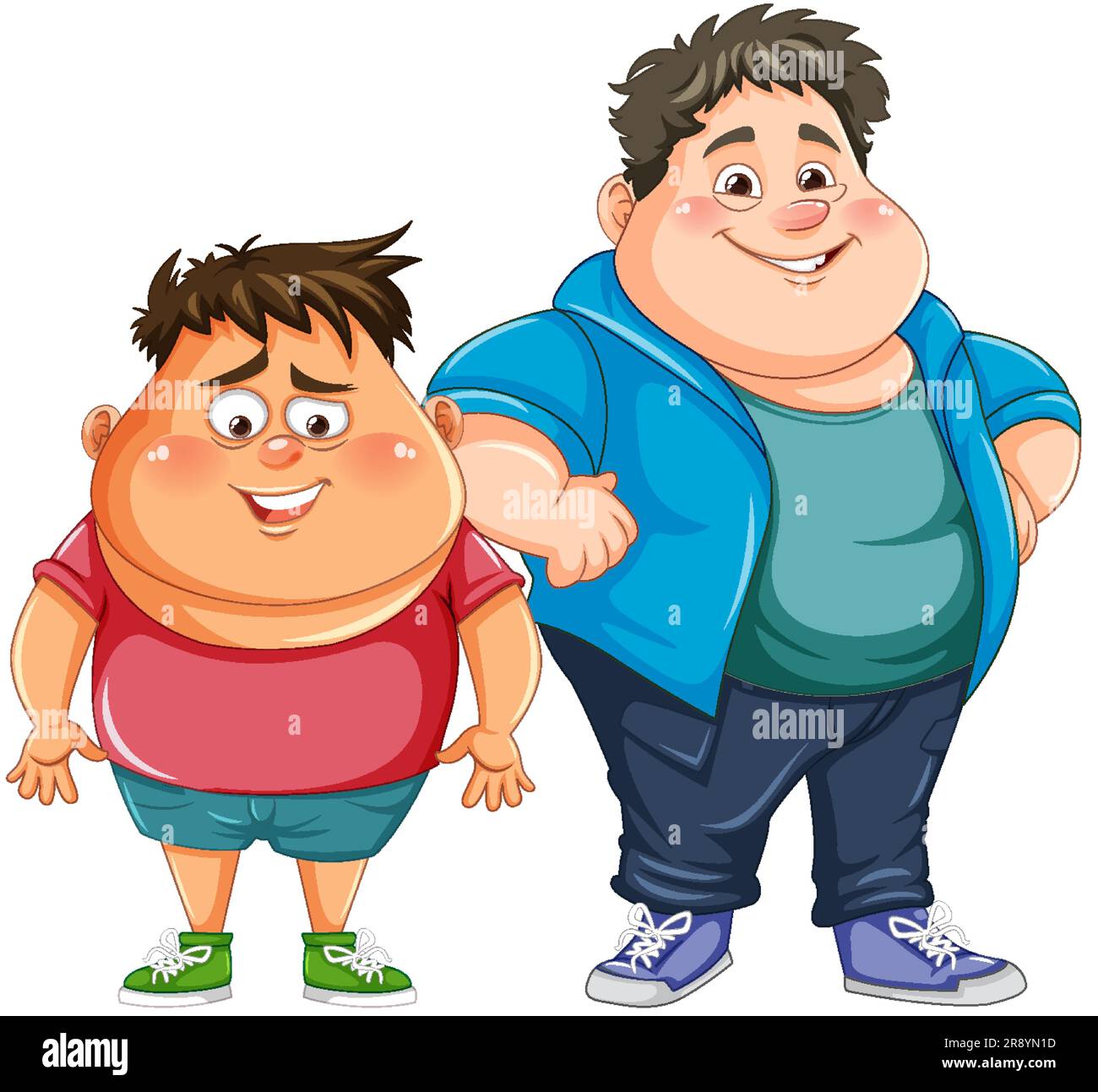 Fat men character Cut Out Stock Images & Pictures - Alamy