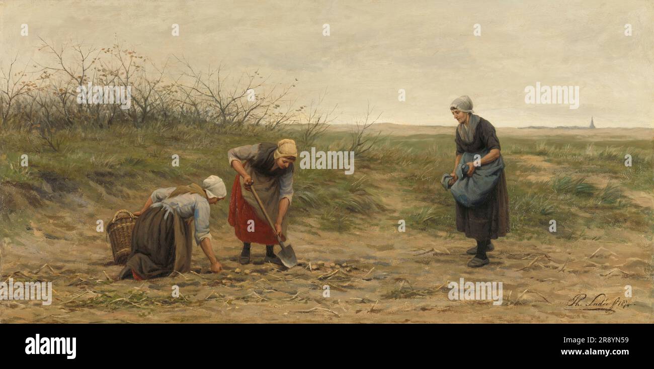 Peasant woman digging potatoes hi-res stock photography and images - Alamy