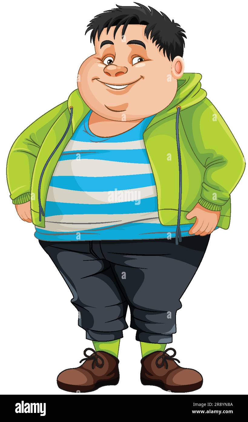 Fat male cartoon character illustration Stock Vector Image & Art - Alamy