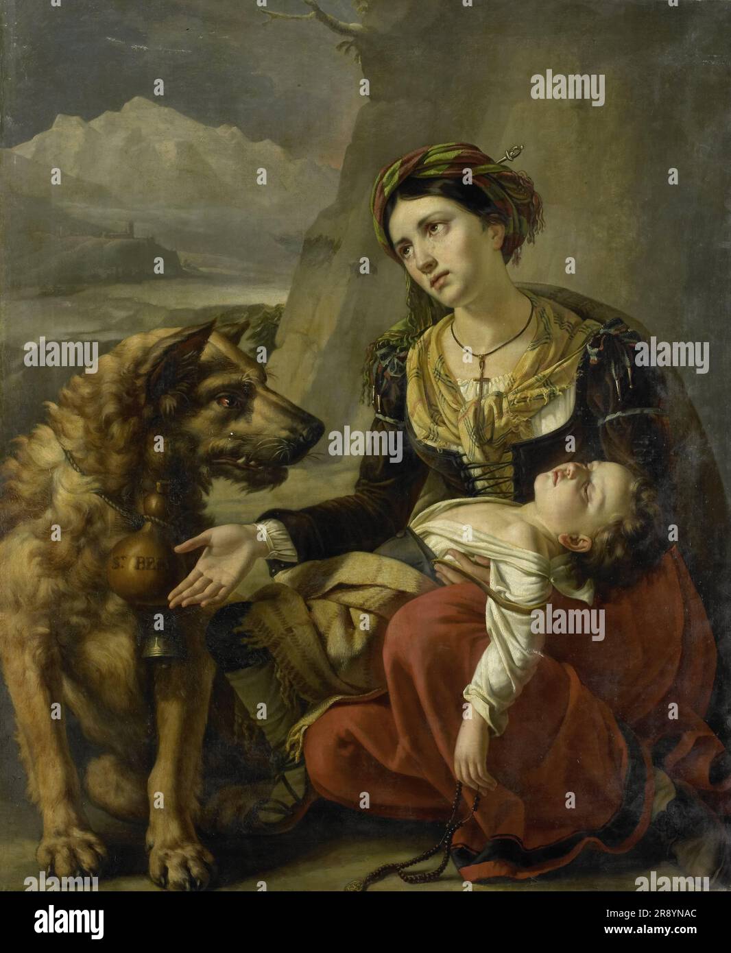 A Saint Bernard Dog Comes to the Aid of a lost Woman with a sick Child ...