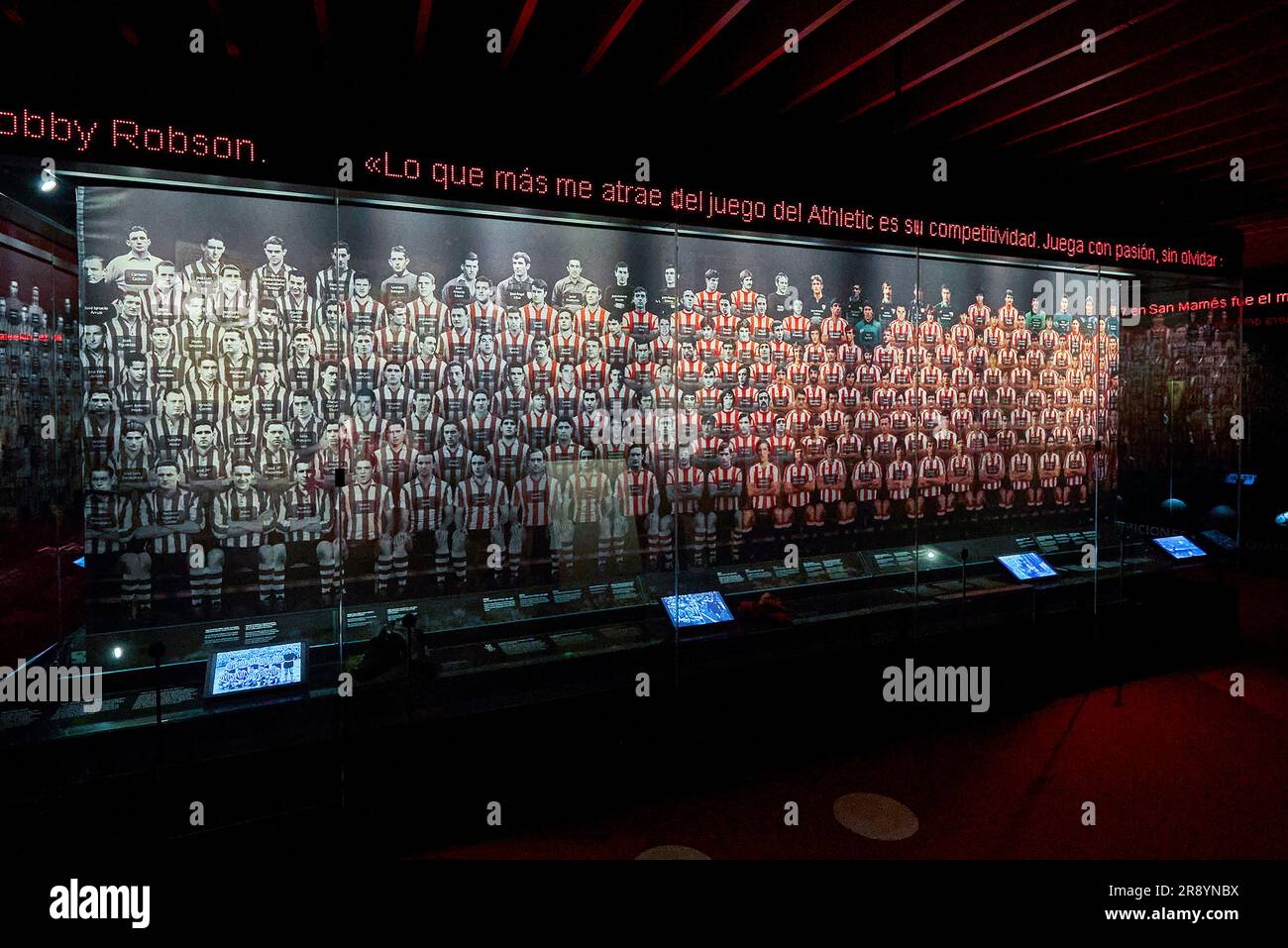 At the museum exposition at San Mames arena - the official home ground ...