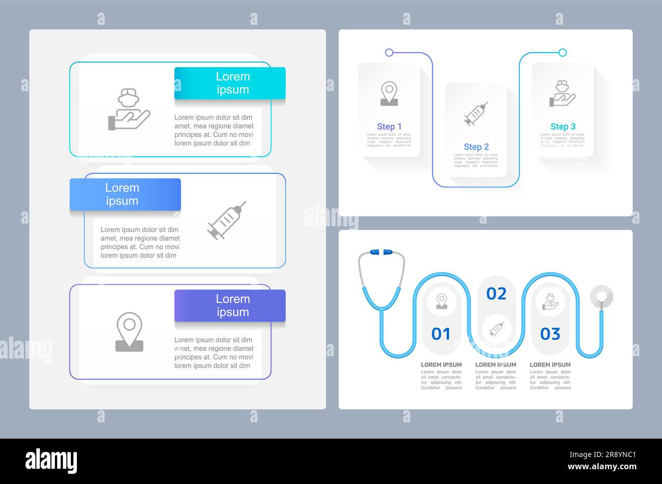 Public health importance infographic chart design templates set Stock ...