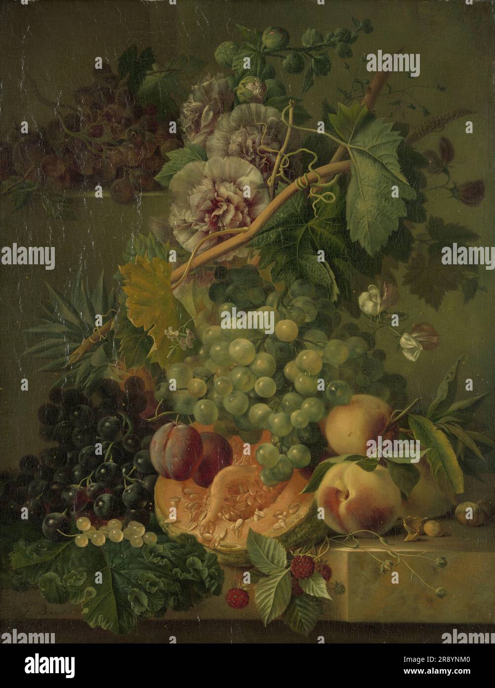 Still Life with Flowers and Fruits, 1816-1817 Stock Photo - Alamy
