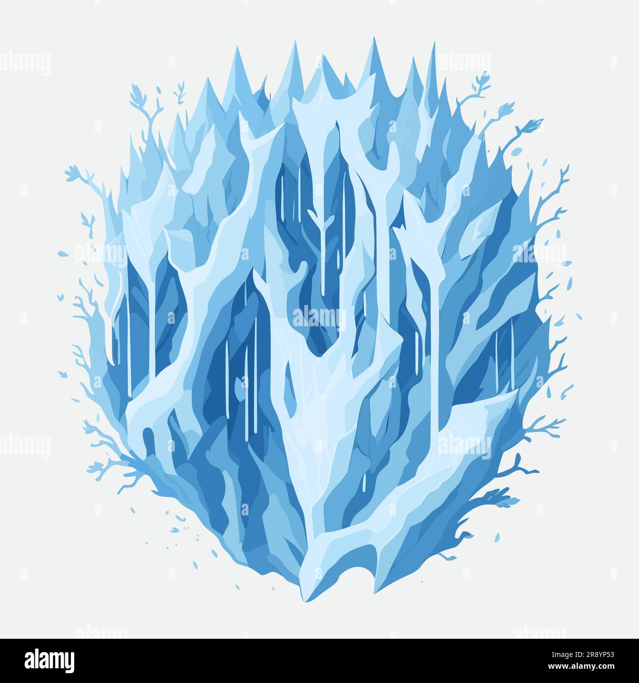 Melting ice melting snow Stock Vector Images - Alamy